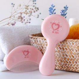 SET SPAZZOLA E PETTINE BAMBINA NEONATO ROSA