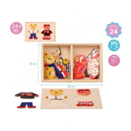 Puzzle Bambini in Legno Scatola Vesti gli Orsetti
