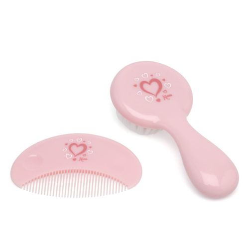 SET SPAZZOLA E PETTINE BAMBINA NEONATO ROSA